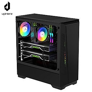 upHere RGB LED 120mm Case Fan,Quiet Edition High Airflow Adjustable Color LED Case Fan for PC Cases, CPU Coolers,Radiators System,5-Pack / C8123