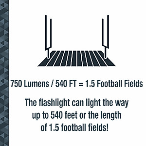 SABRE PepperLight 2-in-1 Flashlight Pepper Spray, Ultra-Bright 750 Lumen Flashlight, Visible Up To 540-Feet (165-Meters), Protect Aginst Multiple Threats with 25 Bursts, IPX6 Water-Resistant Rated