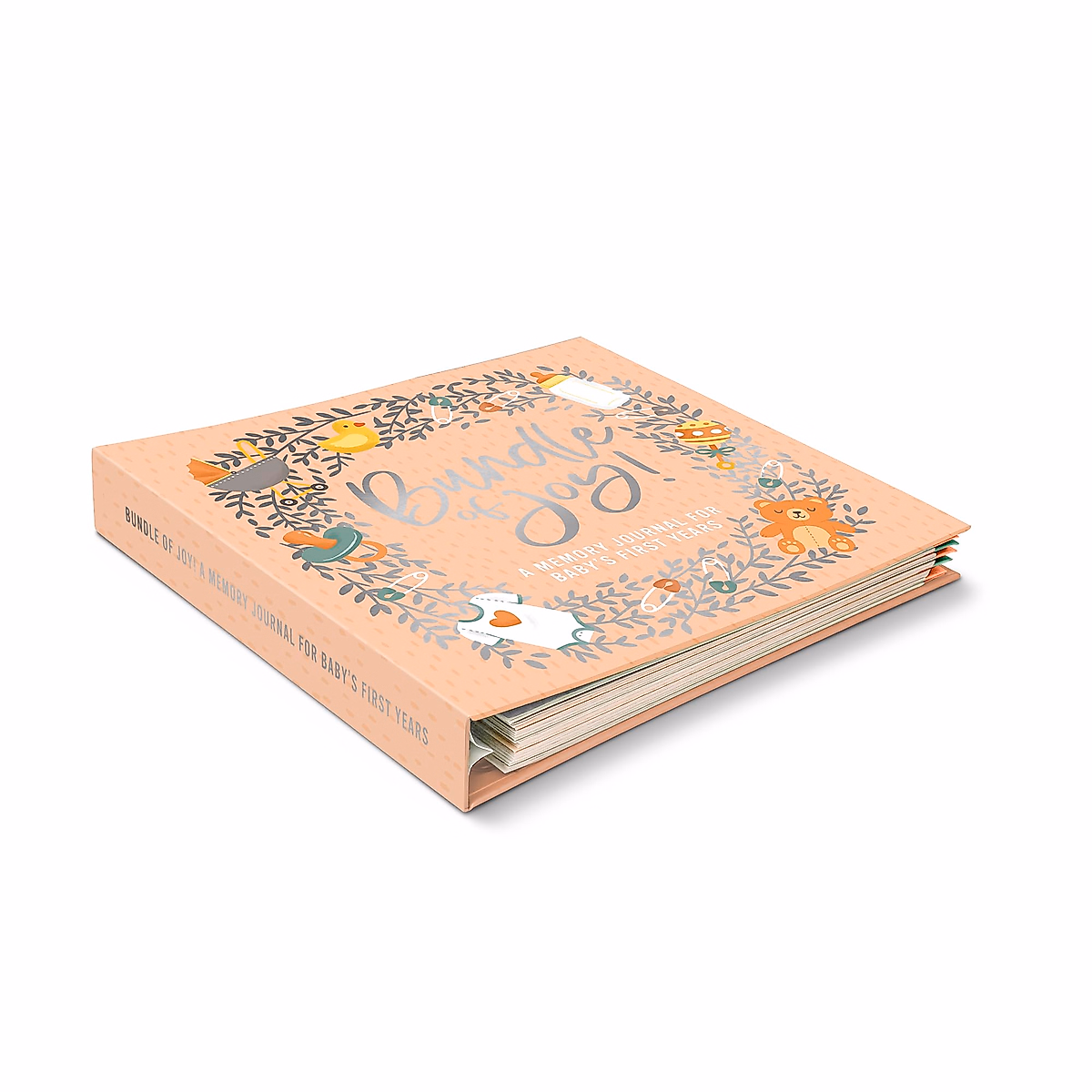 Baby's First Years Guided Journal by Studio Oh! - Bundle of Joy - 9" x 9" - Beautifully Illustrated Hardcover Journal with Storage Pockets Creates a Keepsake of Baby's Earliest Years