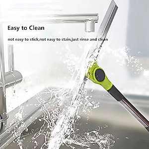 Silicone Air Broom with 51inch Long Handle Magic Broom Sweeper,Adjustable Broom Pet Hair Remover for Carpet,Kitchen,Concrete Floor,Bathroom Tile(Size:35cm/13.8inch (Width))