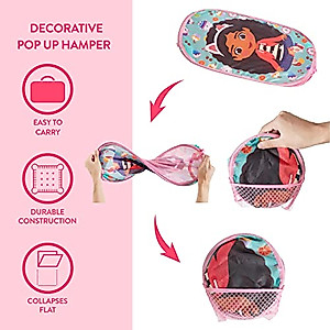 Idea Nuova Gabby's Dollhouse Pop Up Hamper with Durable Carry Handles, 21'' H x 13.5'' W X 13.5'' L