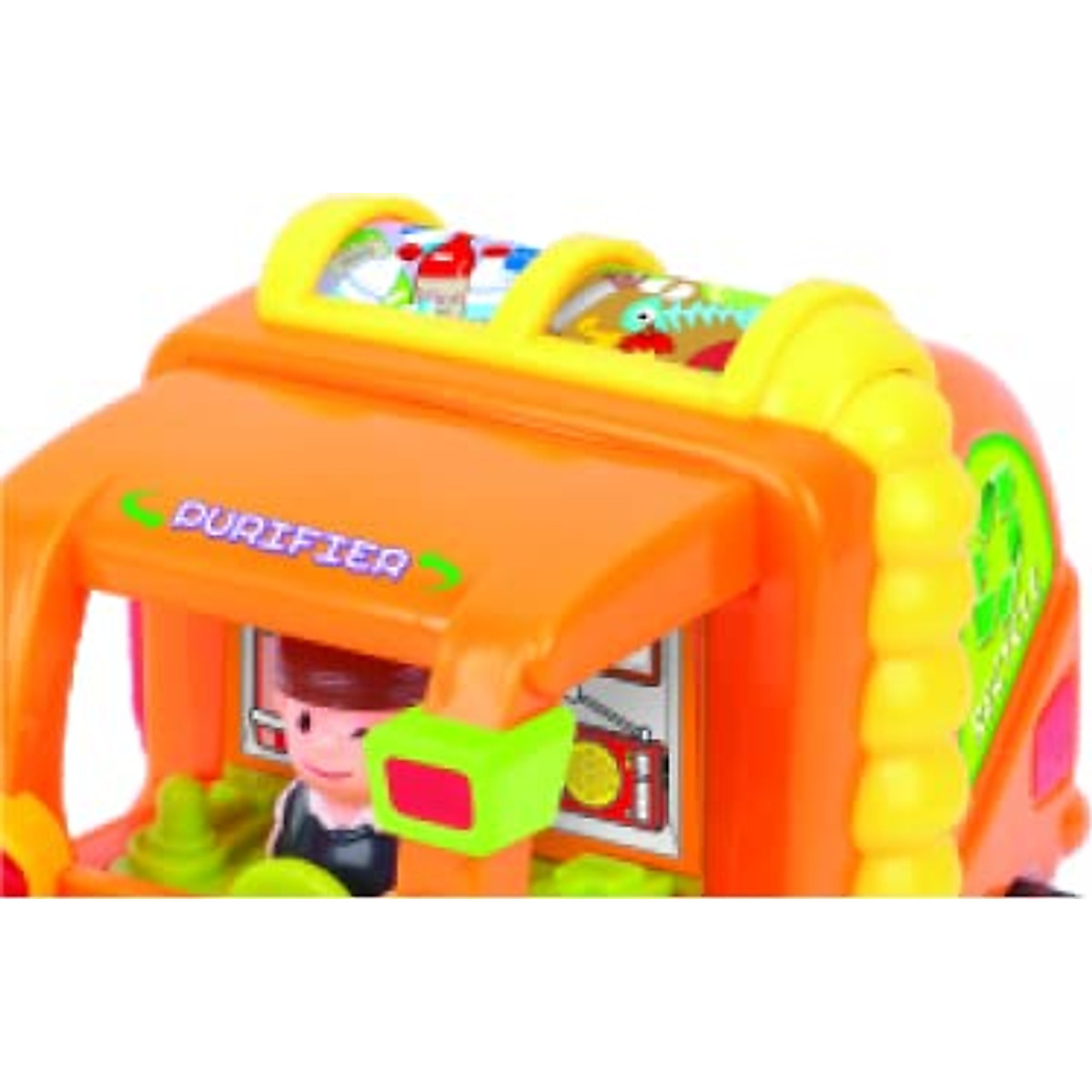 Think Gizmos Friction Toy 3 Vehicle Set for Toddlers - Push and Go Toys for Boys & Girls - Cement Mixer Truck/Street Sweeper/Harvester Truck