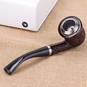 Tobacco Pipe, Classic Bent Cigarette Tobacco Pipe Delicate Resin Smoking Pipe Gift, Ideal Gift for Your Boyfriend, Families, Workmates, Fine Workmanship, Comfortable in Hand