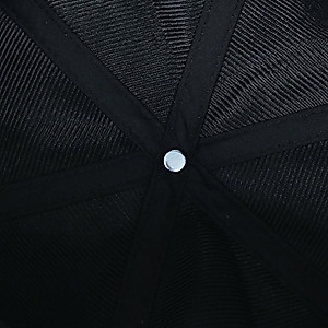 ililily Solid Color Cotton Short Beanie Strap Back Casual Cap Soft Hat (Medium, Black-Jersey)