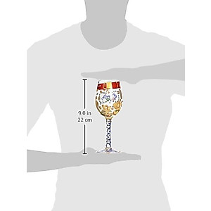 Designs by Lolita “Love My Dog” Hand-painted Artisan Wine Glass, 15 oz.