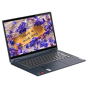 Newest Lenovo IdeaPad Flex 5 14" 2-in-1 Laptop, FHD IPS Touchscreen, AMD Ryzen 3 5300U Quad-Core, 4GB DDR4 128GB SSD, HDMI USB-C Bluetooth Webcam Windows 10S, Abyss Blue, Goldoxis Card