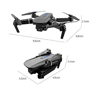 Dual -Shot 1080P Folding Aerial Drone, Hd Camera, Wifi Map High -Definition Aircraft, Remote Control Toy Gifts