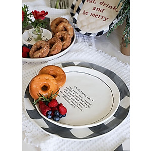 Mud Pie Buffalo Check and Christmas Definition Platter Set, small 10" dia | large 13" dia