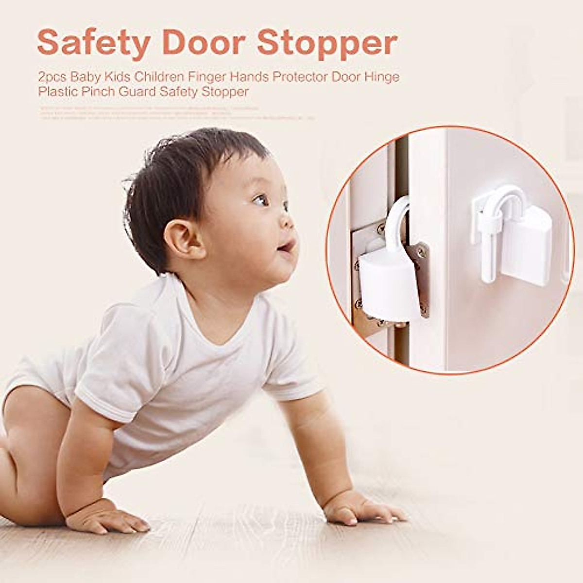 NIKOU 2pcs Finger Pinch Guard - Finger Guard Baby Proofing Child Safety Foam Door Stoppers Kids Safety Finger Pinch Hinge Guard Protector
