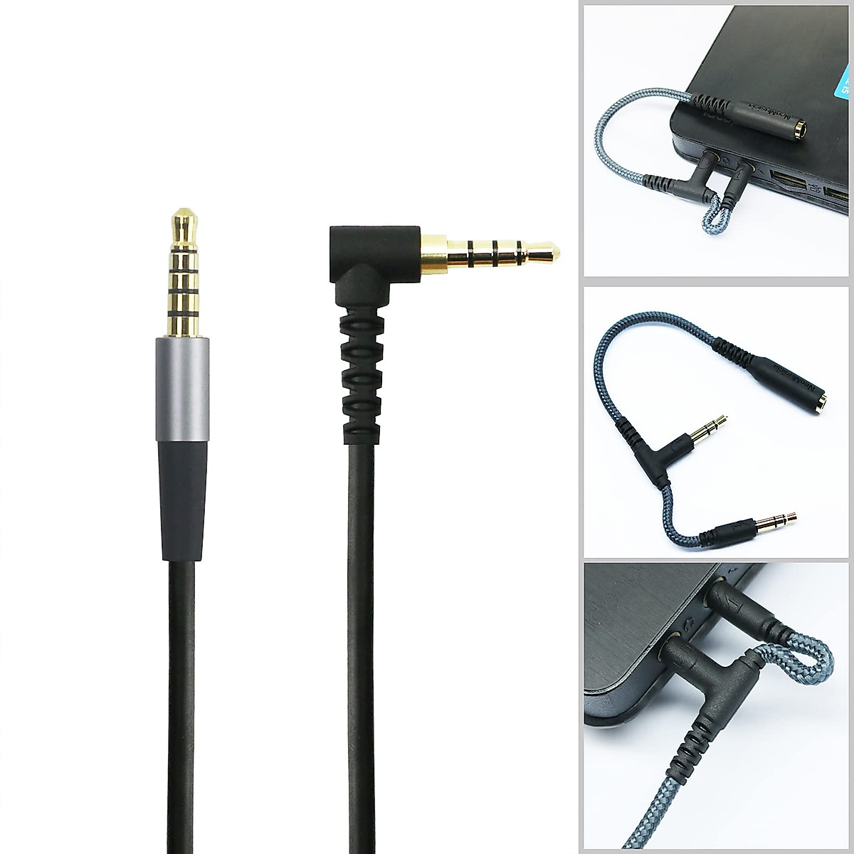 NewFantasia Replacement Audio Cable 3.5mm 5 Pole Male Compatible with SteelSeries Arctis Nova 1, 1X, Pro, 7, 7X, 1P Gaming Headset 1.3meters/4.3feet