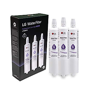 LG LT600P LT600P3 Refrigerator Water Filter, 3 Count (Pack of 1), White