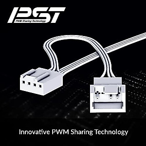 ARCTIC BioniX F140-140 mm Gaming Case Fan with PWM Sharing Technology (PST), Very Quiet Motor, Computer, Fan Speed: 200–1800 RPM - Grey/White