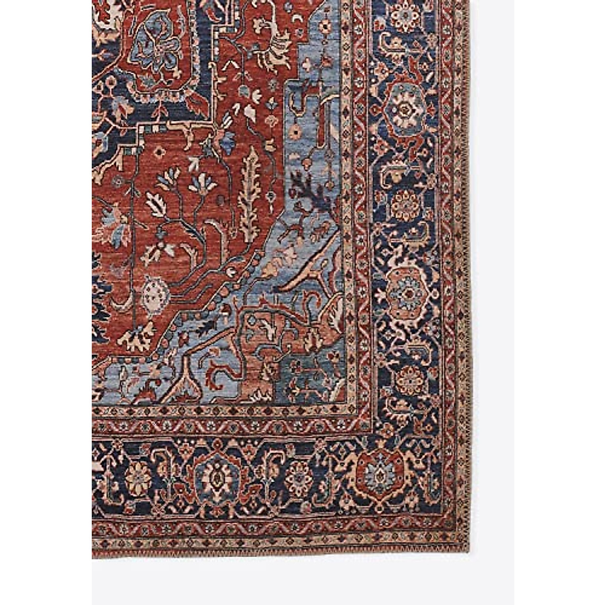 Momeni Afshar Polyester Area Rug, Red, 3' X 5' (AFS37)