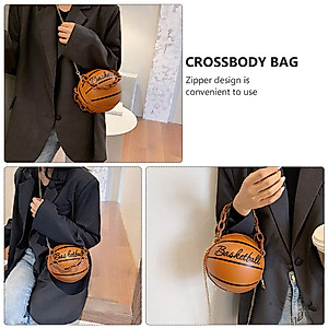 Kichvoe Football Purse Basketball Shape Purse Shoulder Bag Cross Body Bag Cute Purse Handbag Round Handbags Round Purse