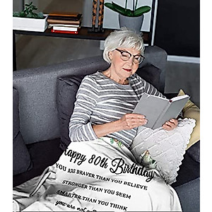80th Birthday Gifts for Women/Men, Best 80th Birthday Gifts Ideas, Best Birthday Gifts for 80th, 80th Birthday Gifts for Dad/Mom, Happy 80th Birthday Gifts for Parents/Grandparents, Blanket 60X50in