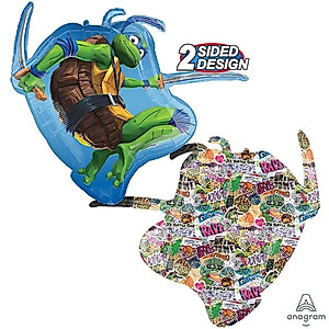 Amscan Anagram Unique Birthday Balloons, Large Ninja Theme Collection, Party Accessory, Multicolor, 5th Birthday Officially Licensed