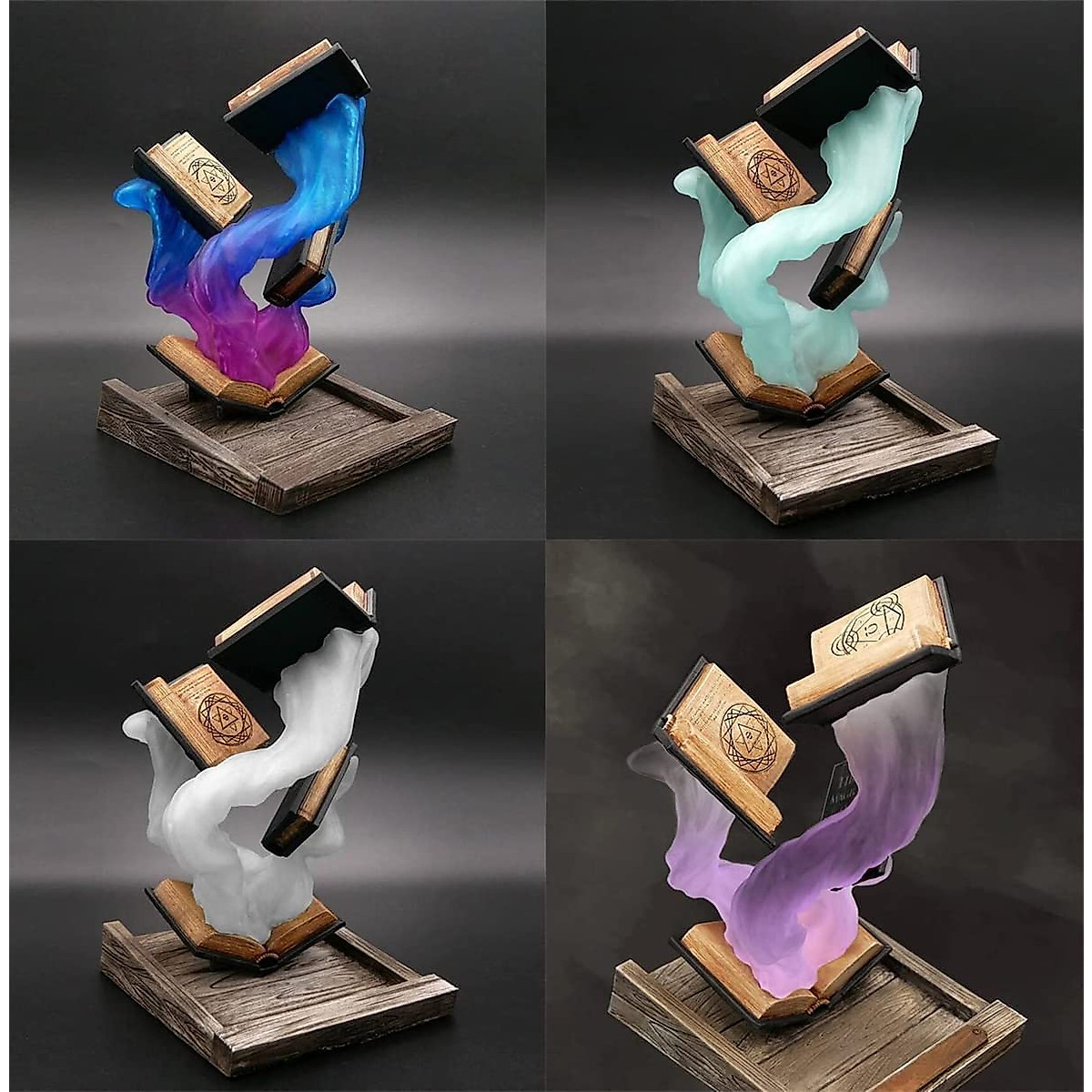 Thyggzjbs Magic Book Dice Tower,Tomes of Magics Dice Tower Magics Dice Tower Big Book Dice Tower Ornaments Clear Ornament Bulbs,Personalized Magic Dice Tower BookCollection (Blue+Purple)