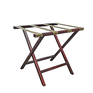 FixtureDisplays® 23.7 X 17.3 X 20" Luggage Rack with Straight-Leg Design and Durable Tapestry Webbing 104368-NF