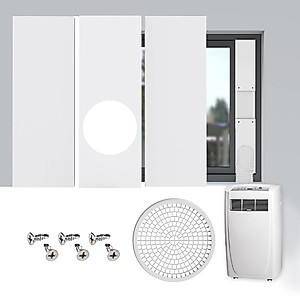 Daisypower Portable Air Conditioner Window Kit,Adjustable Window Vent Kit for Sliding Window,Portable Air Conditioner Replacement AC Window Kit for 5.9 Inch Exhaust Hose,Up to 47 Inch Window Seal Kit