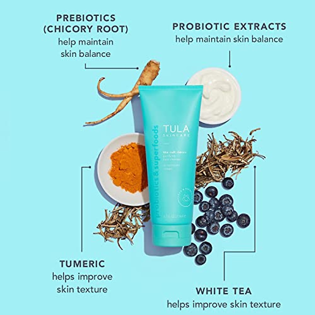 TULA Skin Care The Cult Classic Purifying Face Cleanser - Travel-Size, Gentle and Effective Face Wash, Makeup Remover, Nourishing and Hydrating, 1 oz.