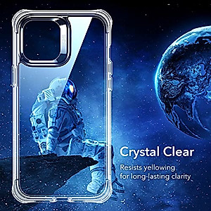 ESR Military-Grade 360° Hybrid Protection Compatible with iPhone 12 Case/iPhone 12 Pro Case [10FT Drop Tested] [Heavy Duty Shockproof ] with [2 Tempered Glass Screen Protectors], 6.1" - Clear