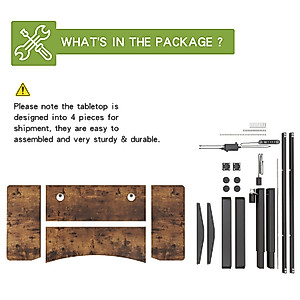 Radlove Dual Motor Height Adjustable Standing Desk, 63 x 30 Height Adjustable Computer Desk Sit Stand Desk Home Office Desks with Splice Board 265 lb Load Capacity Black Frame + Rustic Brown Top