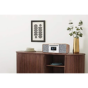 LEMEGA MSY5 CD Player,FM Digital Radio,Internet Radio,Spotify Connect,Bluetooth Speaker,Stereo Sound,USB Charging,Clock Alarms,Remote&App Control – Walnut Finish