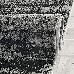 Antep Rugs Abstract 2x3 Modern Indoor Area Rug Amg045 (Black, 2' x 3')