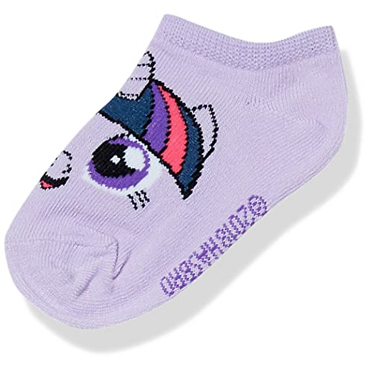 My Little Pony Girls' No Show, Multi, Shoe Size 4-7.5, Sock Size 5-6.5