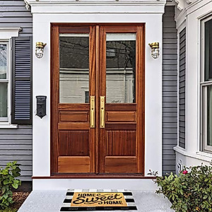 Buffalo Check Outdoor Rug Mat, 2x3/23.6" x 35.4", Black and White Rug Includes 4PCS Rug Grippers. Kitchen Rug, Checkered Porch Rugs Door Mat