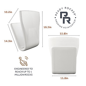 READY ROCKER Portable Rocking-Chair - Ideal for Nursery Furniture, Home-Office-Chair-Outdoor-Use, Travel for Moms, Dads, Seniors - Replaces Need for Glider - Baby Registry-Shower Gift | Cloud