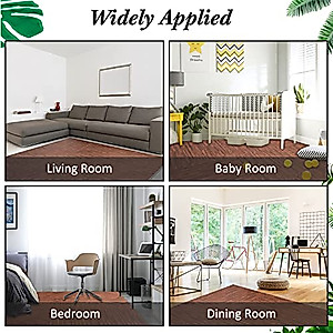 Amylove 96.5 Sq. ft Wood Grain Mats Foam Tiles 23.6 x 23.6 25 Pcs Inch Interlocking Foam Floor Mats EVA Floor Tiles for Kids Adults Playroom Bedroom Farmhouse Flooring(Brown)