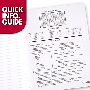 Mead Composition, Wide Ruled Comp Book, Writing Journal Notebook with Lined Paper, Home School Supplies for College Students & K-12, 9-3/4" x 7-1/2", 100 Sheets, Black Marble (09910)
