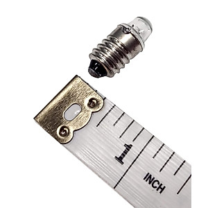 Sci-Supply Pack of 10 E10 Miniature Screw Base Light Bulbs, 1.5V / 0.3A Flashlight Style, Incandescent …