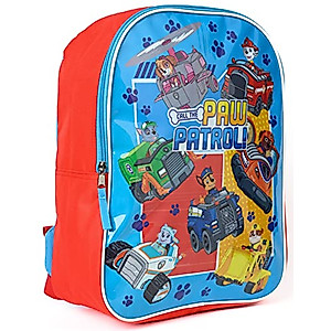 Paw Patrol 15" Backpack Chase Marshall Skye Rubble Kids School Bag