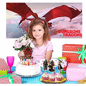 Dungeon of Dragon Party Supplies Decorations Cake Topper Birthday Backdrop Background Decor