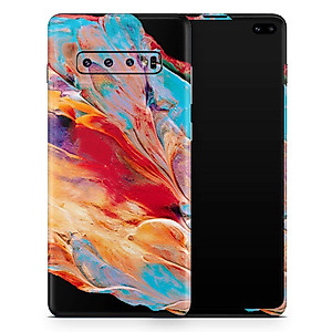 DesignSkinz Liquid Abstract Paint V50 Protective Vinyl Decal Wrap Skin Cover Compatible with The Samsung Galaxy S20 (Screen Trim & Back Glass Skin)