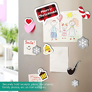 D-FantiX Christmas Gnomes Magnet Set, 21 Pcs Refrigerator Fridge Magnets Strong Swedish Tomte Gnome Holiday Scandinavian Magnetic Christmas Decorations for Metal Door, Cabinets