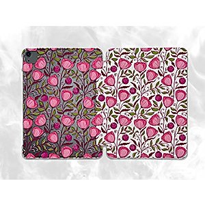 Kawaii Pink Flower Cute Berry case Compatible with iPad Mini Air Pro 7.9 8.3 9.7 10.2 10.9 11 12.9 inch Pattern Cover New 2022 2021 Trifold Stand 3 4 5 6 7 8 9 Generation 465 (10.2" 7/8/9 gen)