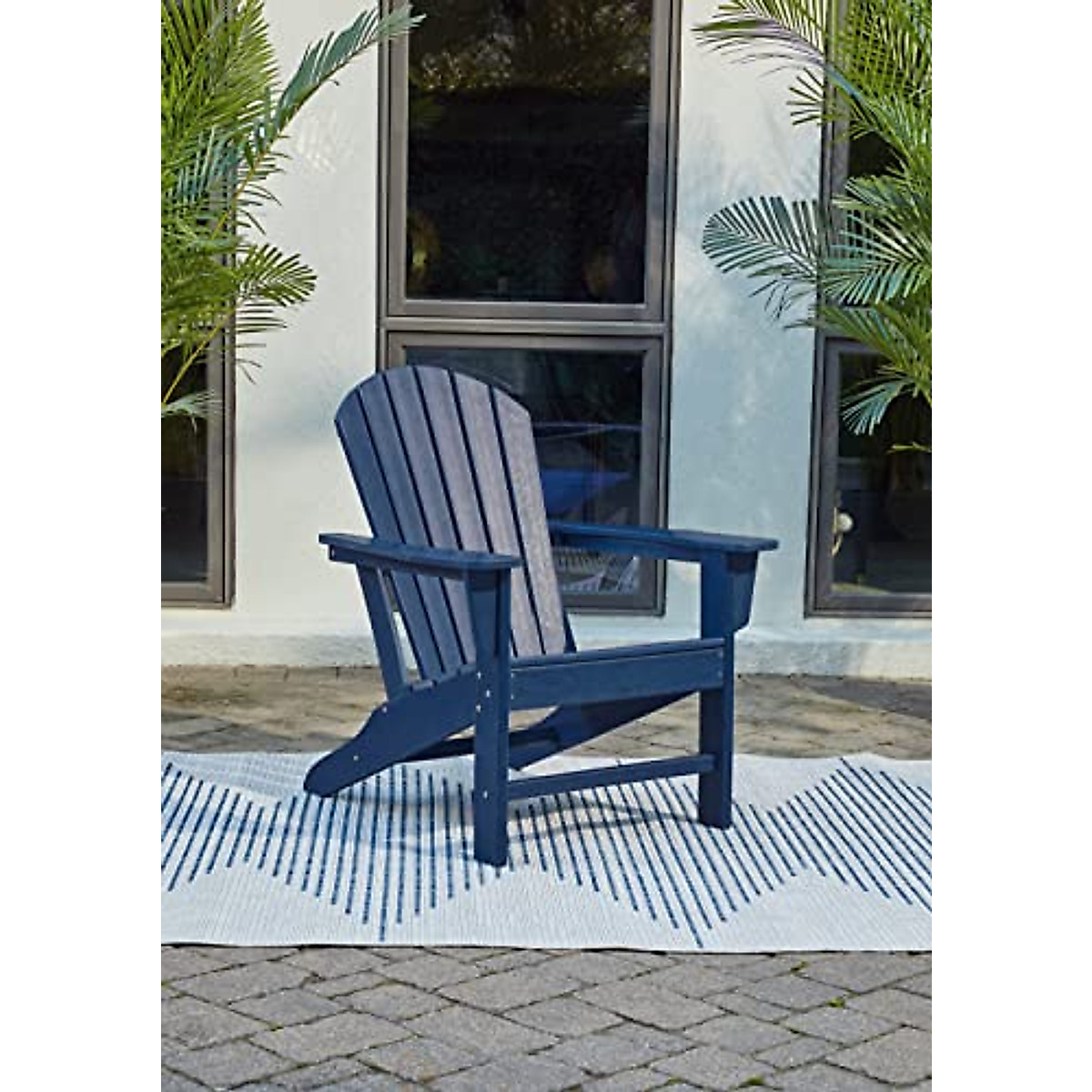 Signature Design by Ashley Sundown Treasure Adirondack Chair, 31.13"W x 33.25"D x 37.75"H, Navy Blue