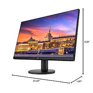 HP P24v G4 24 Inch IPS LED FHD Backlit Monitor 2-Pack Bundle with Fully Adjustable Desk Mount Monitor Stand