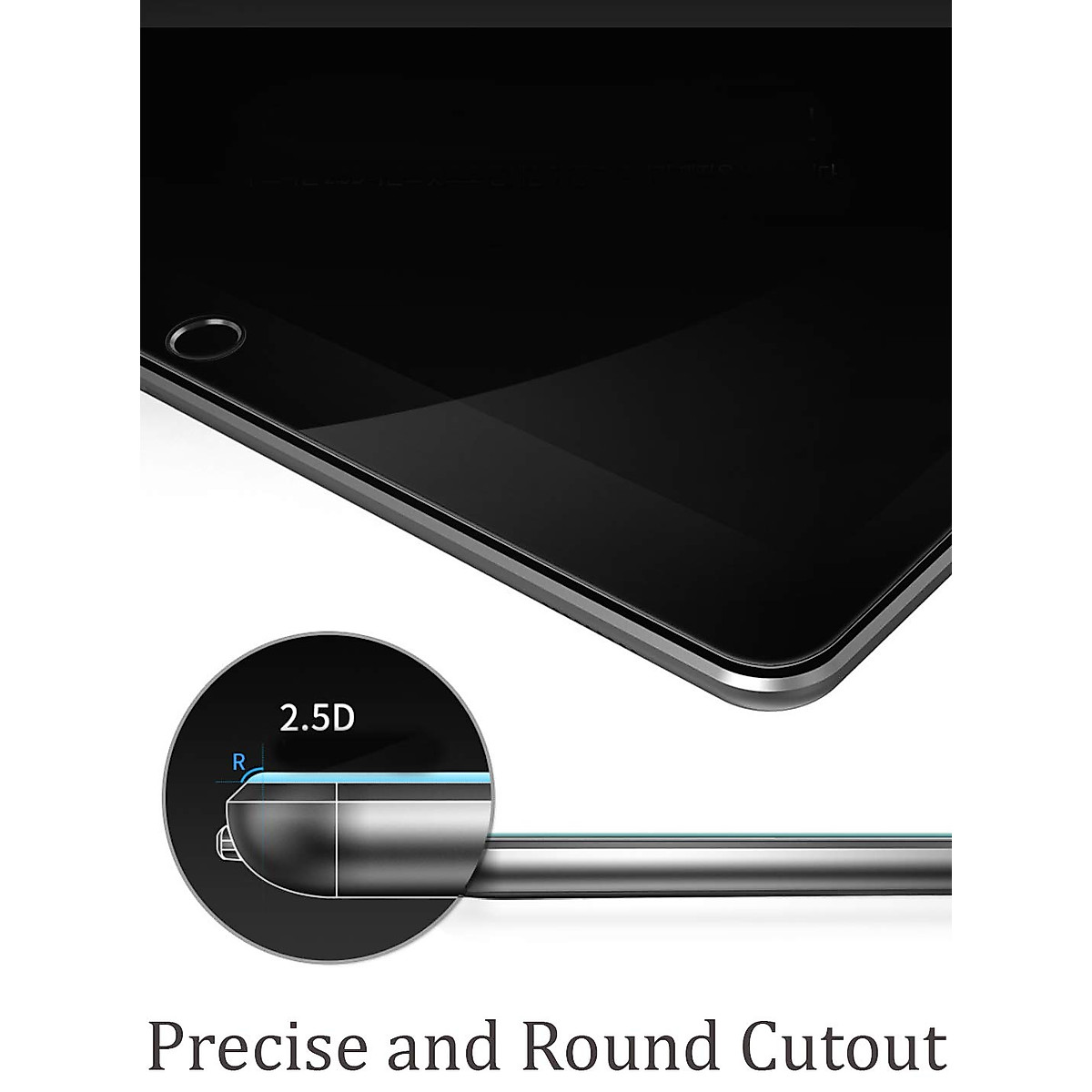 Pokanic - Compatible with iPad 8 (2020) 7 (2019) Generation 10.2 Inch Screen Protectors, Pencil HD Tempered Glass 9H Films, Anti-Scratch Anti-Fingerprint Easy Install 8th 7th (2 Pack)