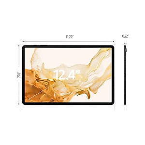 SAMSUNG Galaxy Tab S8+ Plus 12.4” 128GB WiFi 6E Android Tablet, Large AMOLED Screen, S Pen Included, PC Experience, Ultra Wide Camera Records 4K Video, Long Lasting Battery, US Version, 2022, Graphite