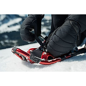 Crescent Moon Yellowstone 24.5 Aluminum Snowshoe (Red): Unisex, Ultralight Trail Snowshoe with Award Winning Single Loop Pull Binding, Aluminum Crampons and Heel Lifts