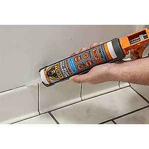Gorilla Waterproof Caulk & Seal 100% Silicone Sealant, 10oz Cartridge, Clear (Pack of 1)
