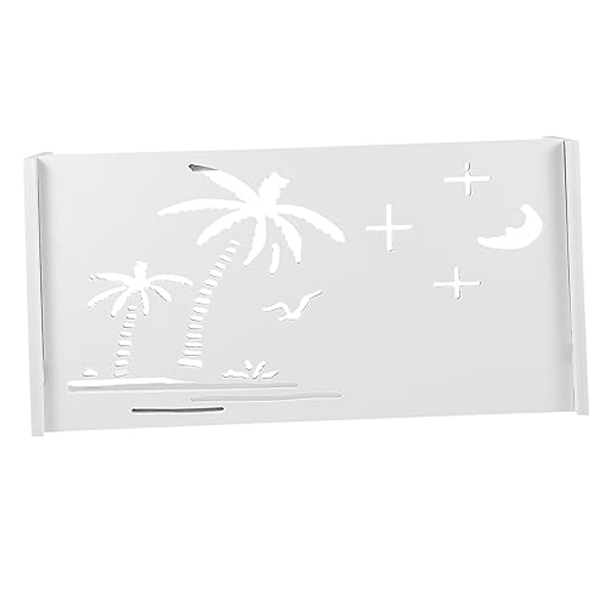 Amosfun 1pc Box STB Stand Router Wall Mount tv with Wall Mount Floating Wall Shelves Floating DVD Shelf Wall Storage Stand Wall-Mounted Rack Television Bracket Hole-Free Frame Ledge WPC