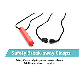 Tilcare Chew Chew Pencil Sensory Necklace 3 Set - Best for Kids or Adults That Like Biting or Have Autism – Perfectly Textured Silicone Chewy Toys - Chewing Pendant for Boys & Girls - Chew Necklaces