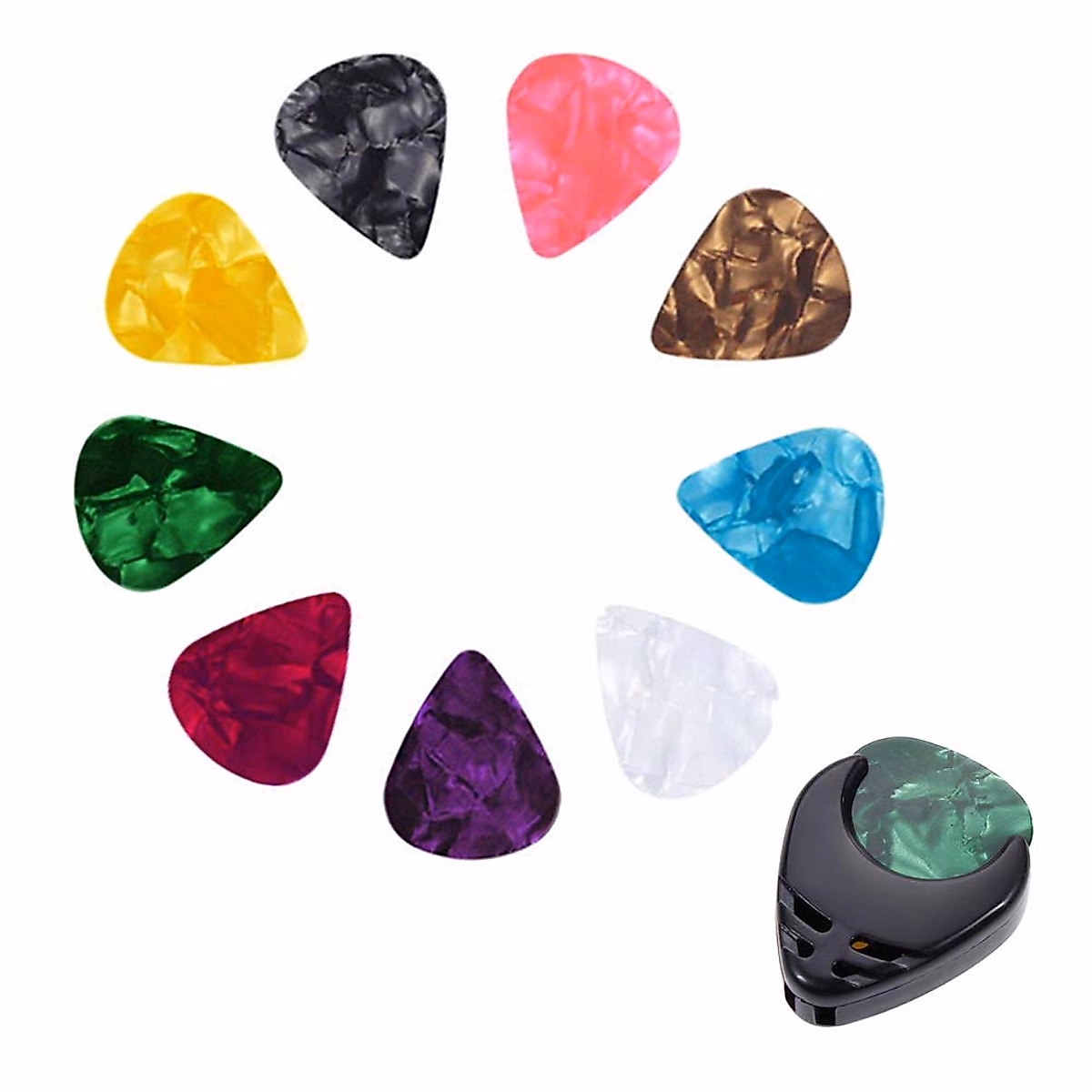 Benvo Guitar Accessories Kit 49 Pieces Guitar Tool Changing Kit Including Guitar Picks, Capo, Acoustic Guitar Strings, String Winder, Bridge Pins, Pin Puller, Guitar Bones & Pick Holder, Finger Picks