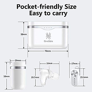 OneOdio A100 True Wireless Earbuds Active Noise Cancelling Earphones Bluetooth 5.0 Headphones with Mic IPX5 Waterproof ANC TWS