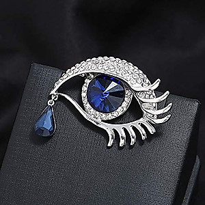 Comelyjewel Premium Quality Personality Tear of Angel Rhinestone Brooch Pin Covered Scarves Shawl Clip for Women Ladies